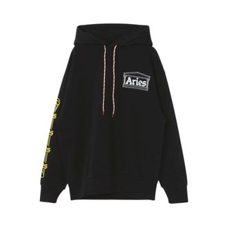 Aries Homme, Sweatshirts et sweats &agrave; capuche, Noir, Taille: S Temple Sweat &agrave; capuche