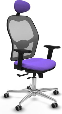 Piqueras y Crespo B&uuml;rostuhl Parkett mit 2D-Armen, h&ouml;henverstellbare Lendenwirbelst&uuml;tze und festes Kopfteil, ausgestattet mit Syncro/Traslack und injiziertem Schaumstoff