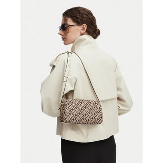 Tommy Hilfiger Handtasche Tommy Hilfiger Th Grace Camera Bag Jacquard AW0AW18864 Braun