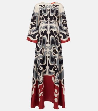 La DoubleJ Maxikleid Phoenix Placée aus Seiden-Twill