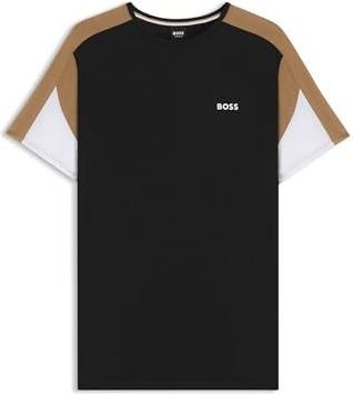 BOSS Hommes Balance T-Shirt RN T-Shirt de Pyjama en Coton m&eacute;lang&eacute; &agrave; empi&egrave;cements Contrastants