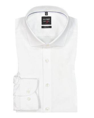 Olymp Level Five, Body Fit, unifarbenes Stretch-Hemd in Twill-Qualit&auml;t in