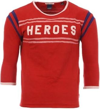 Scotch & Soda T- Shirt Manches 3/4 Rouge Homme Heroes Sweat