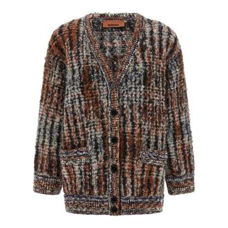 Missoni Boucl&eacute; Woll-Cardigan - - Knitwear - Damen - Mehrfarbig - S