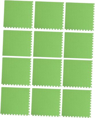 BESTONZON 12 St&uuml;ck Teiliges Eva Splicing matten Rutschfester Blattstruktur Wasserabweisend Hochdicht Druckentlastend als Bodenschutzmatte f&uuml;r Fitness Tanz und S