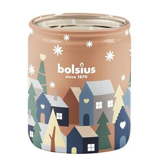 Bolsius Bolsius Kerze im Glas mit Aufdruck - 82 x 68 mm - Silent Night - Ohne Palm&ouml;l