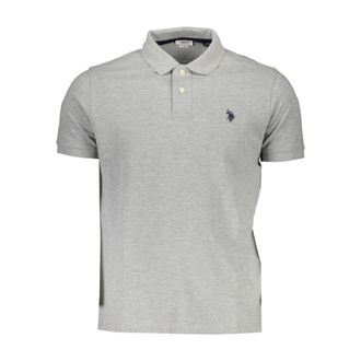 U.S.Polo Association Sport Polo Casual Logo Grigio - - Tops - Herren - Grau - 3XL