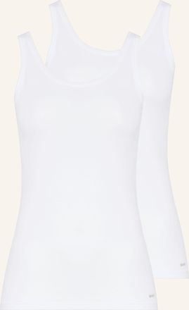 Skiny Skiny 2er-Pack Tops Advantage Cotton Stretch weiss