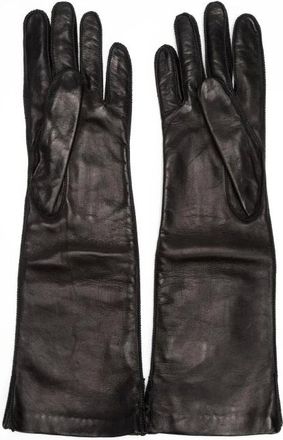 Bottega Veneta Femme, Accessoires, Noir, Taille: ONE Size Intrecciato Leather Gloves