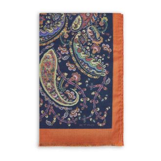 Etro Femme, Accessoires, Multicolore, Taille: ONE Size Floral Paisley Cashmere-Blend Scarf