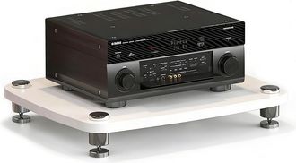 Generic HiFi Regal 4-stufiges Audio-Regal, HiFi-Lautsprecherbox Mit Vibrationsd&auml;mpfung, Offene Ablagefl&auml;che, Modulares Design, Robust, for Gaming, Wohnzimmer 