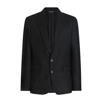 Dolce & Gabbana Homme, Vestes, Noir, Taille: M Giacca Taormina Monopetto
