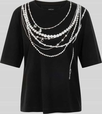 Marc Cain T-Shirt mit Perlketten-Motiv-Print