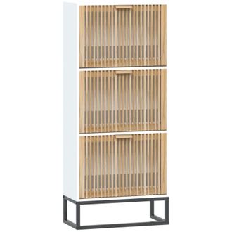 vidaXL Schuhschrank Weiß 52x25x120 cm Holzwerkstoff vidaXL