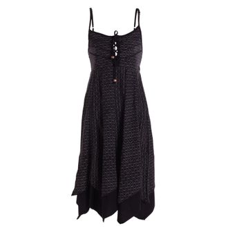 vishes Damen Sommerkleid in Schwarz mit Spaghettitr&auml;gern I Gr&ouml;&szlig;e 3XL (46) I 100% Baumwolle I Stylisches Sommerkleid f&uuml;r Freizeit & Alltag I Nachhaltige Alter