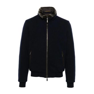 Moorer Navyblauer Gepolsterter Mantel - - Jackets - Herren - Schwarzk - 7XL