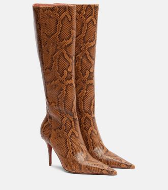 Amina Muaddi Bottes Barbara en cuir