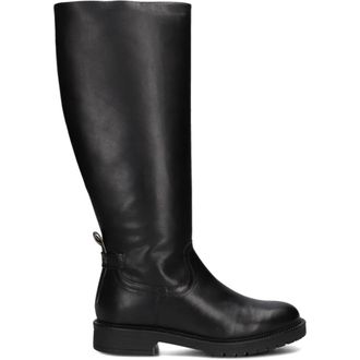 Notre-V Schwarze Leder High Heels Stiefel mit goldenen Details - - Shoes - Damen - Schwarzk - 40 EU