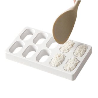 Generico Sushi-Formen, K&uuml;chenzubeh&ouml;r mit 10 Unterteilungen, Form zur Zubereitung von Sushi, f&uuml;r Freunde, Mittagessen, Schule, Restaurant, Bauernhaus, Camping, 