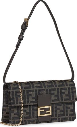 Fendi Baguette Wallet on Chain - Brown