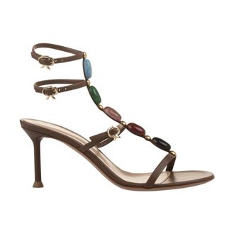 Gianvito Rossi Femme, Chaussures, Brun, Taille: 40 EU Shanti 70 Sandale Gladiateur