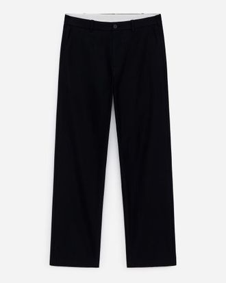 Arket Lockere Hose Aus Wolle Und Baumwolle -Blau