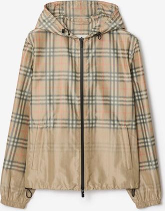 Burberry Kapuzenjacke in Check mit Farbverlauf, Size: XXXL