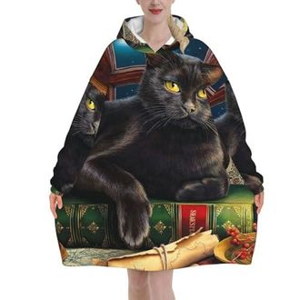 Generic Sweat &agrave; capuche Black Crows Under Full Moon pour femmes et hommes adultes surdimensionn&eacute;s pour une couverture douce et chaude