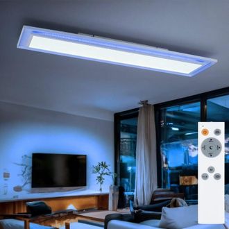 Globo Lighting led Deckenpanel Farbwechsel Deckenleuchte Fernbedienung Deckenlampe Aufbaupanel, cct, rgb led 24W 1460lm 2700-6500K, l 85 cm
