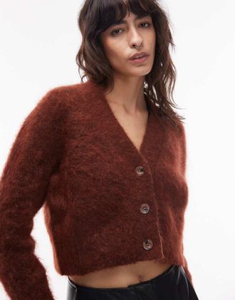 AllSaints Rubi Wick - Gilet - Marron rouge&acirc;tre-Brown