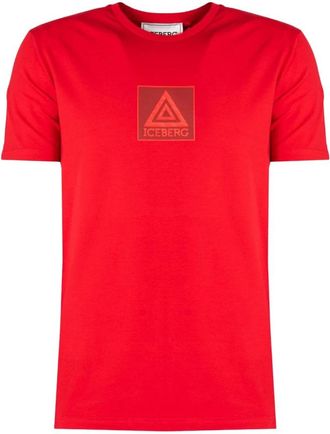 Iceberg Rundhals-T-Shirt - - Tops - Herren - Rot - M