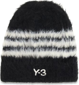 adidas KY3727 Striped Recycled Polyamide Beanie - Black