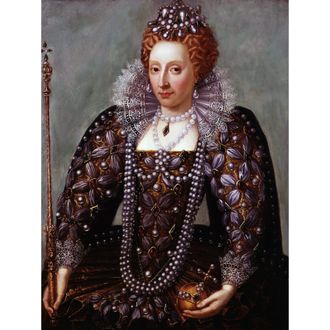 Fine Art Prints Poster, Portr&auml;t Queen Elizabeth I, England, Malerei, k&ouml;nigliches historisches Design, gro&szlig;, Kunstdruck, Wandkunst, Dekor-Bild