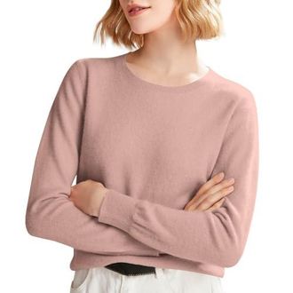 Generic Pull à col rond pour femme, pull surdimensionné en polaire tricotée de couleur unie pour femme, pull confortable à col rond, coupe ample, pull en tric