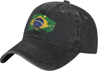Generic Casquette De Baseball avec Brésil Drapeau, Anti-Soleil Polyester Baseball Cap, Casquette De Baseball Réglable Unisexe pour Les Entraînements De Course
