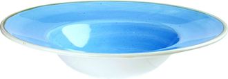 Churchill Stonecast -Wide Rim Bowl Pastateller- Ø24cm, Farbe wählbar (Cornflower Blue)