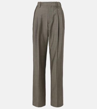 Victoria Beckham Gerade Hose aus Wolle und Mohair