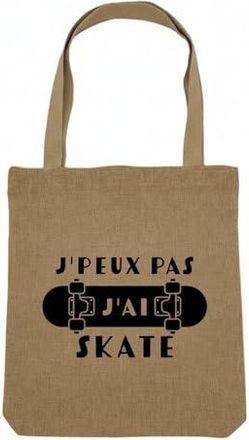 Fabulous Sac Shopping Tote Bag Aspect Lin - JPeux Pas Jai Skate Skateboard Half Pipe - Sac de Courses Toile Epaisse 360g Beige Naturel Cabas Port&eacute; Epaule Solid