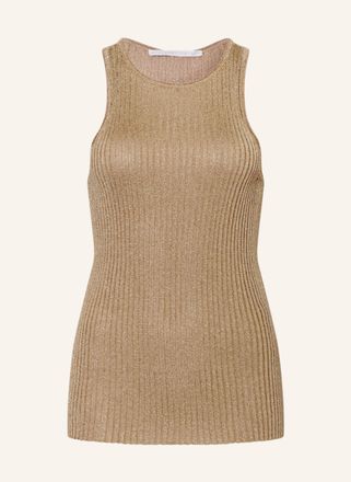 Stella McCartney Top Mit Glitzergarn gold