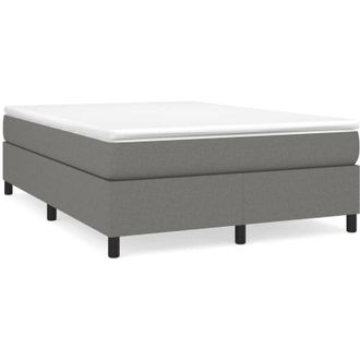 vidaXL Boxspringbettgestell Dunkelgrau 140x200 cm Stoff vidaXL