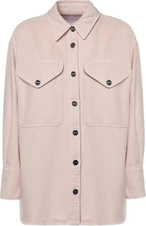 Dondup Femme, Blouses et Chemises, Rose, Taille: 36 FR Chemise en denim