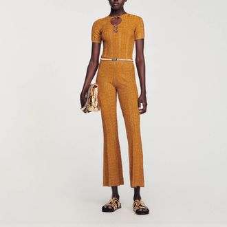 Sandro Hose aus Metallic-Strick
