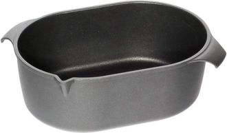 AMT Gastroguss Bräter 42 x 28 cm, 12 cm hoch, Bratentopf, nicht induktionsgeeignet, Lotan Antihaft-Veredelung, Gusspfanne (Aluguss), AMZN-4228
