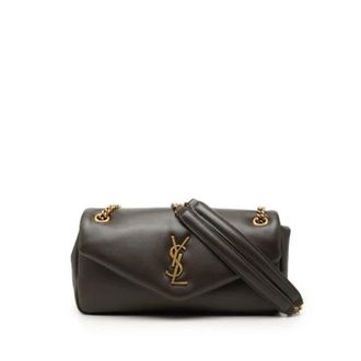Saint Laurent Sac port&eacute; &eacute;paule Calypso Pre-owned - Femme - Pre-owned - Brun - Taille: ONE Size