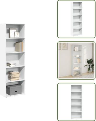 vidaXL Vidaxl - B&uuml;cherregal Wei&szlig; 60x30x189 cm Holzwerkstoff - B&uuml;cherregal - B&uuml;cherregale - B&uuml;cherst&auml;nder - B&uuml;cherschrank