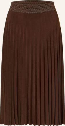 Rich & Royal Plisseerock Aus Jersey braun