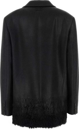 Miu Miu Wool Blend Blazer - Black