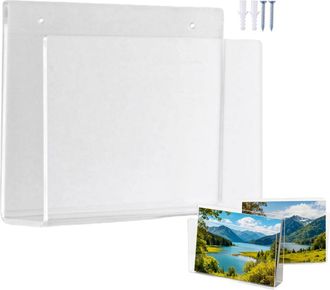 Generic Wandordnerhalter - Wandmontierter Aktenhalter, transparenter Display-Organizer, Acryl-Brosch&uuml;renhalter, Brosch&uuml;ren-Pr&auml;sentationsst&auml;nder f&uuml;r Papierbrie