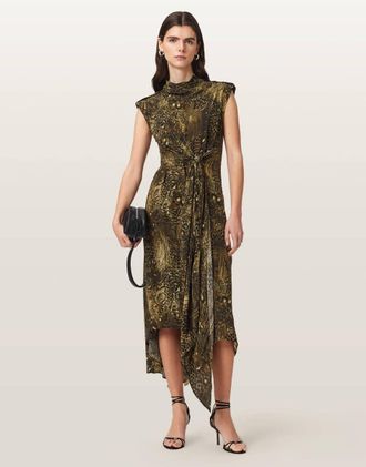 AllSaints Persia - Robe - Vert kaki Blixa