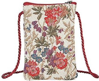 SIGNARE Mini sac à bandoulière tapisserie, porte-monnaie pour femme, sac pour téléphone portable (prairie fleurie)